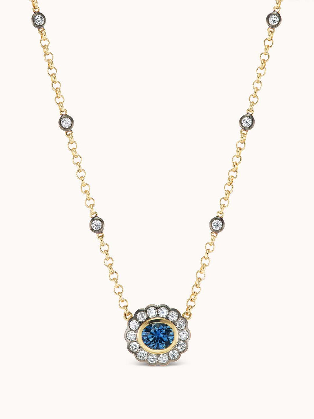 Montana Sapphire Single Alexandra Necklace | Marlo Laz