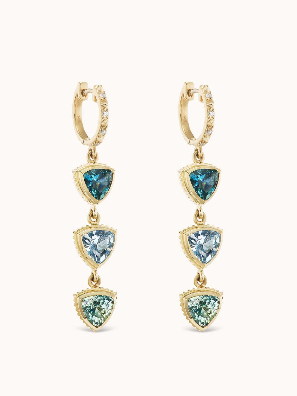 Montana Sapphire Trillion Drop Earring | Marlo Laz