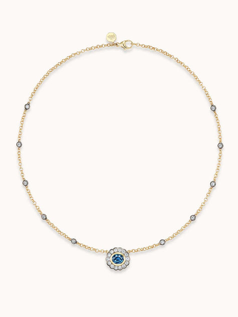 Montana Sapphire Single Alexandra Necklace | Marlo Laz