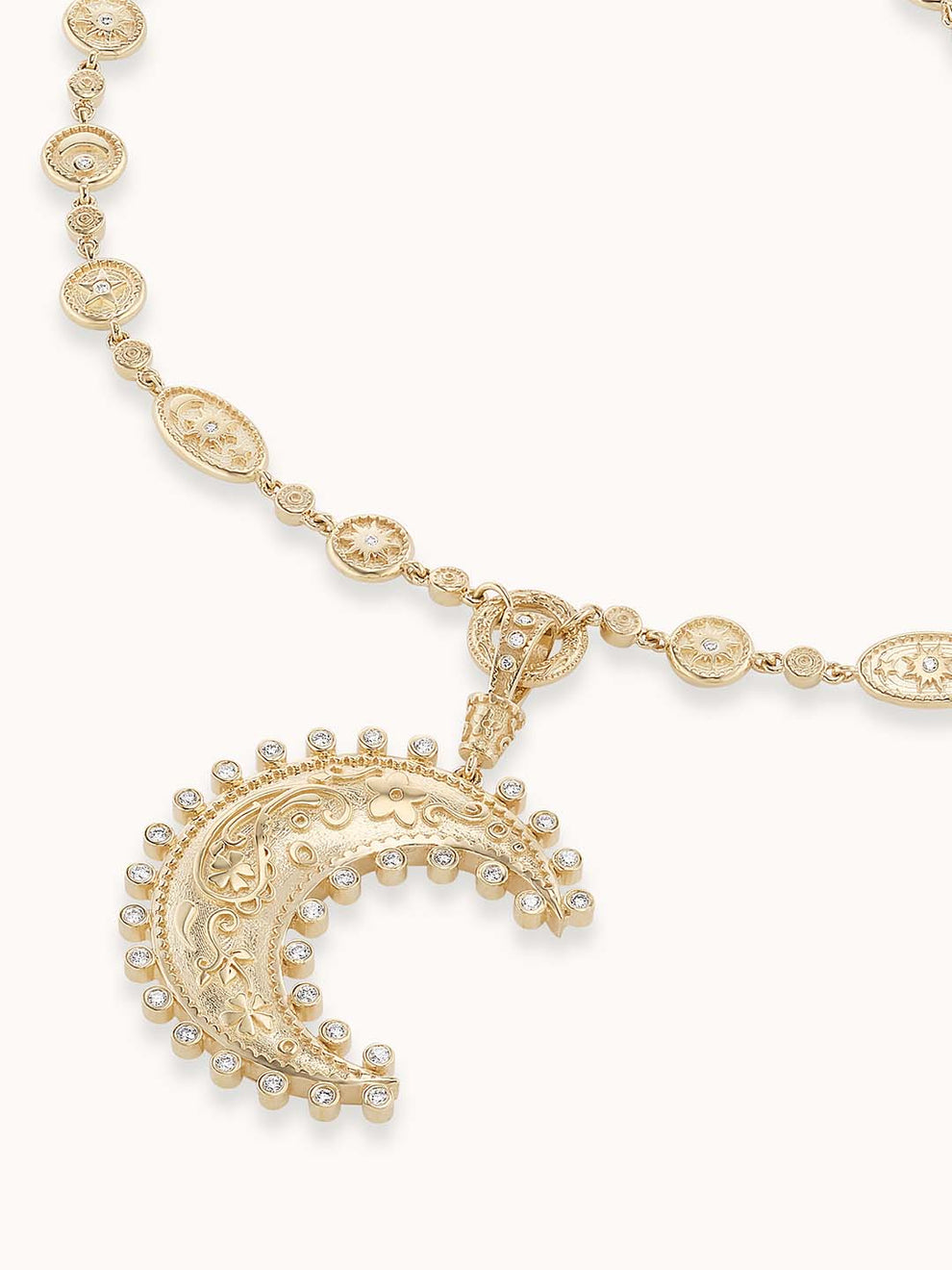 Large Southwestern Moon & Sun Necklace | Marlo Laz