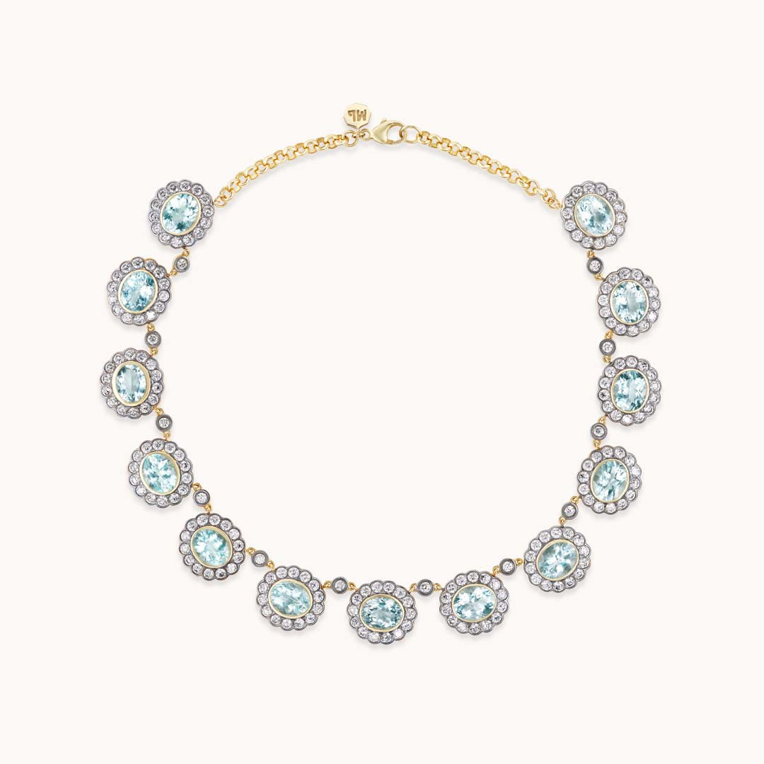 Alexandra Necklace Aquamarine | Marlo Laz